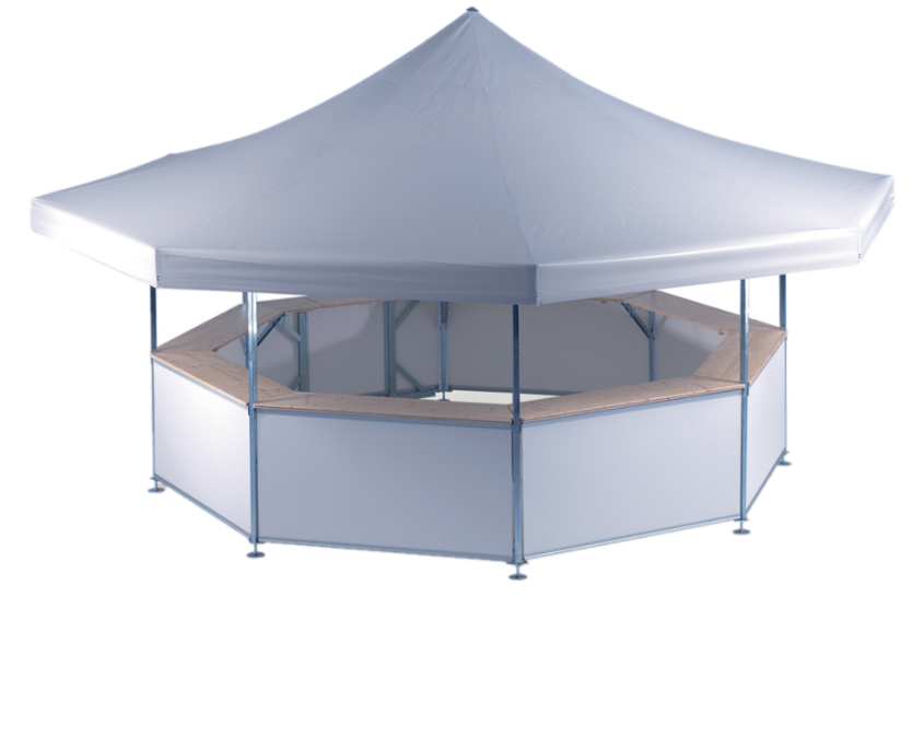 8 Sided Round Kiosk- Info Booth- Pop Up Bar-Festival Services
